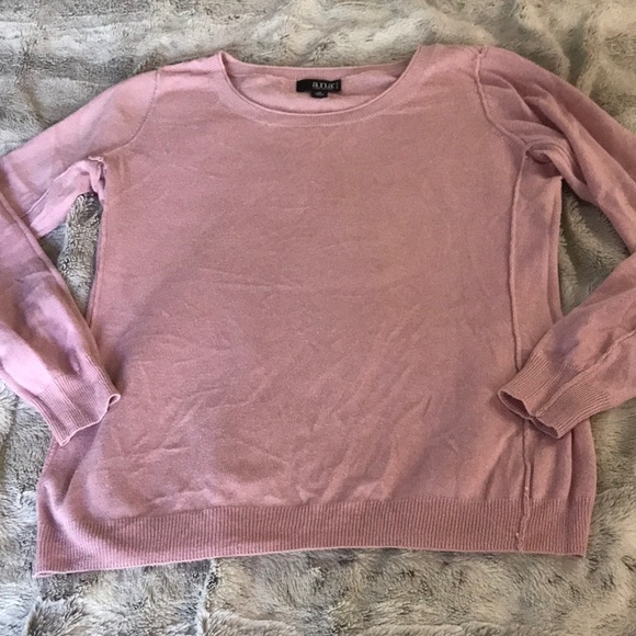a.n.a | Sweaters | Dusty Pink Raw Edge Sweater Ps Lightweight Inside ...